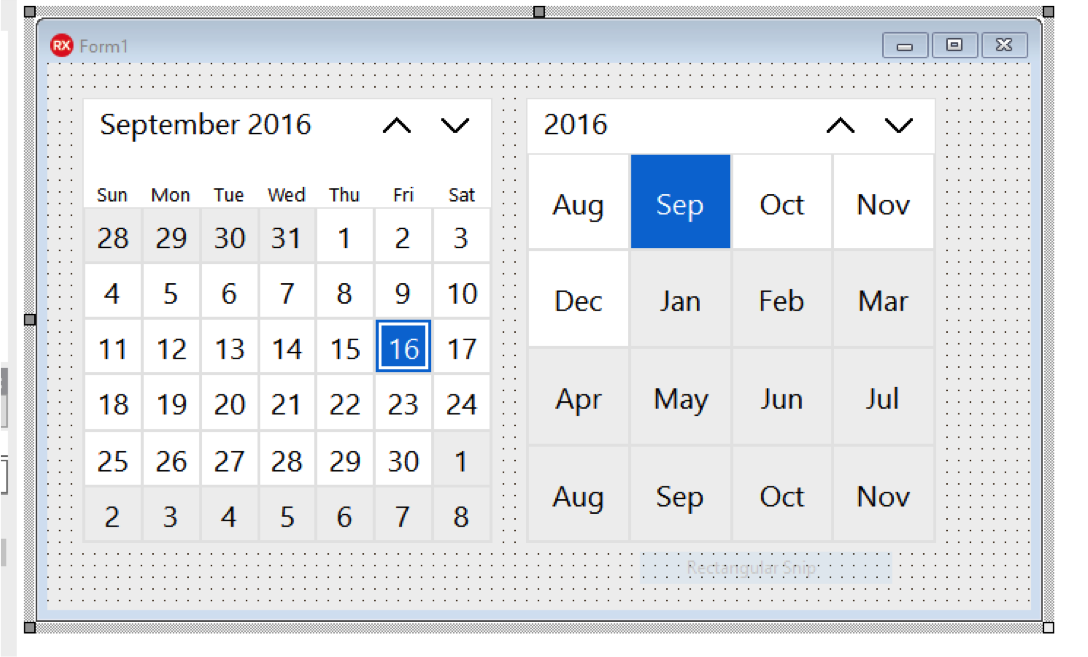 New Windows 10 Style Calendar Control Coming Soon